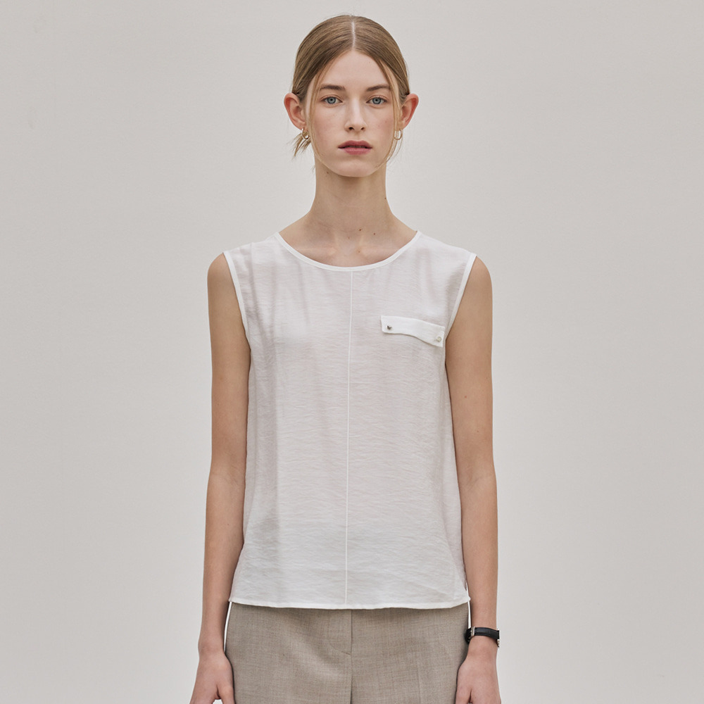 Modal Sleeveless Blouse_Ivory_HBYW11040IV2 - HAGO(하고)