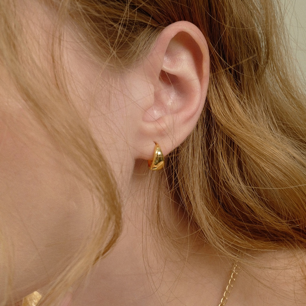 water drop earring (gold/ M SIZE) - 하고(HAGO)