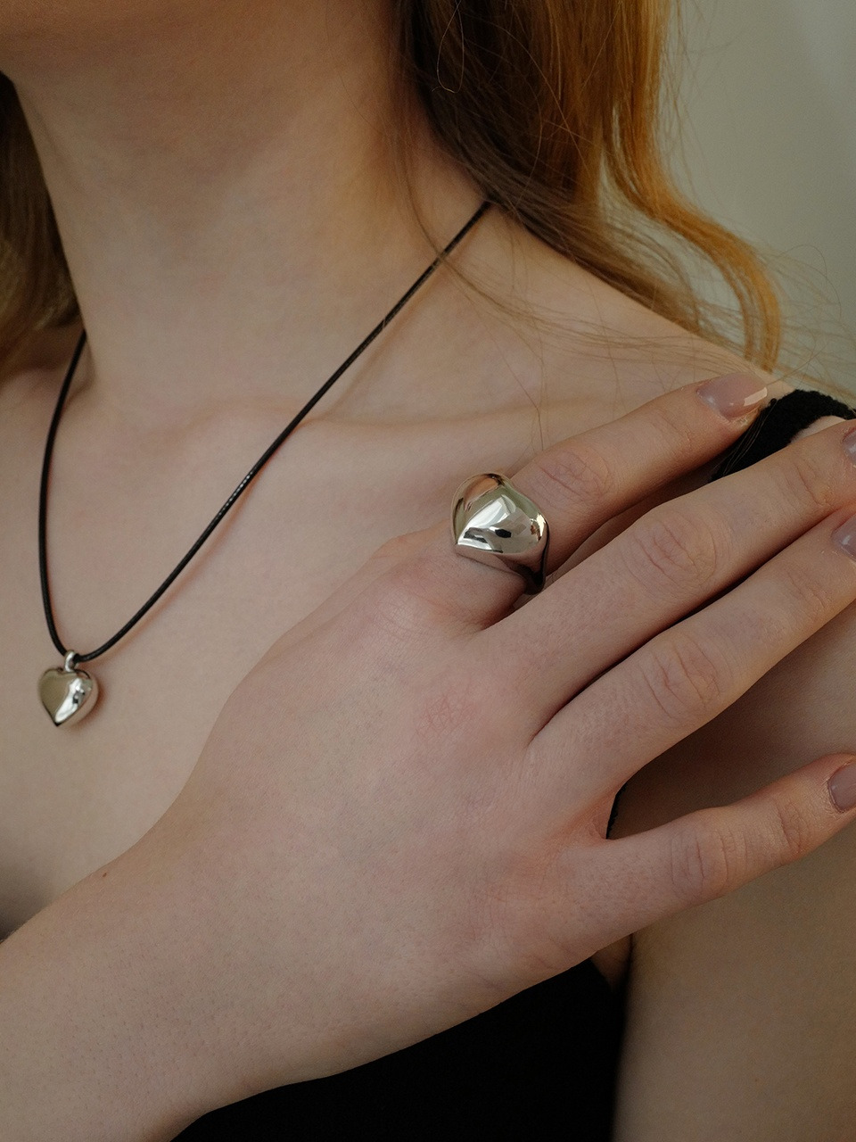 bold heart ring - 하고(HAGO)