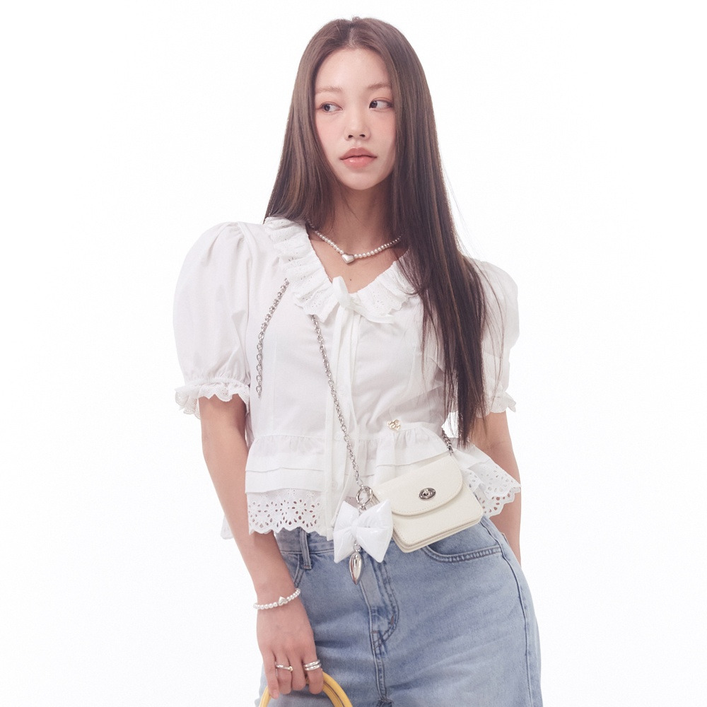 [25%쿠폰]HEM LACE BLOUSE_3COLOR - 하고(HAGO)