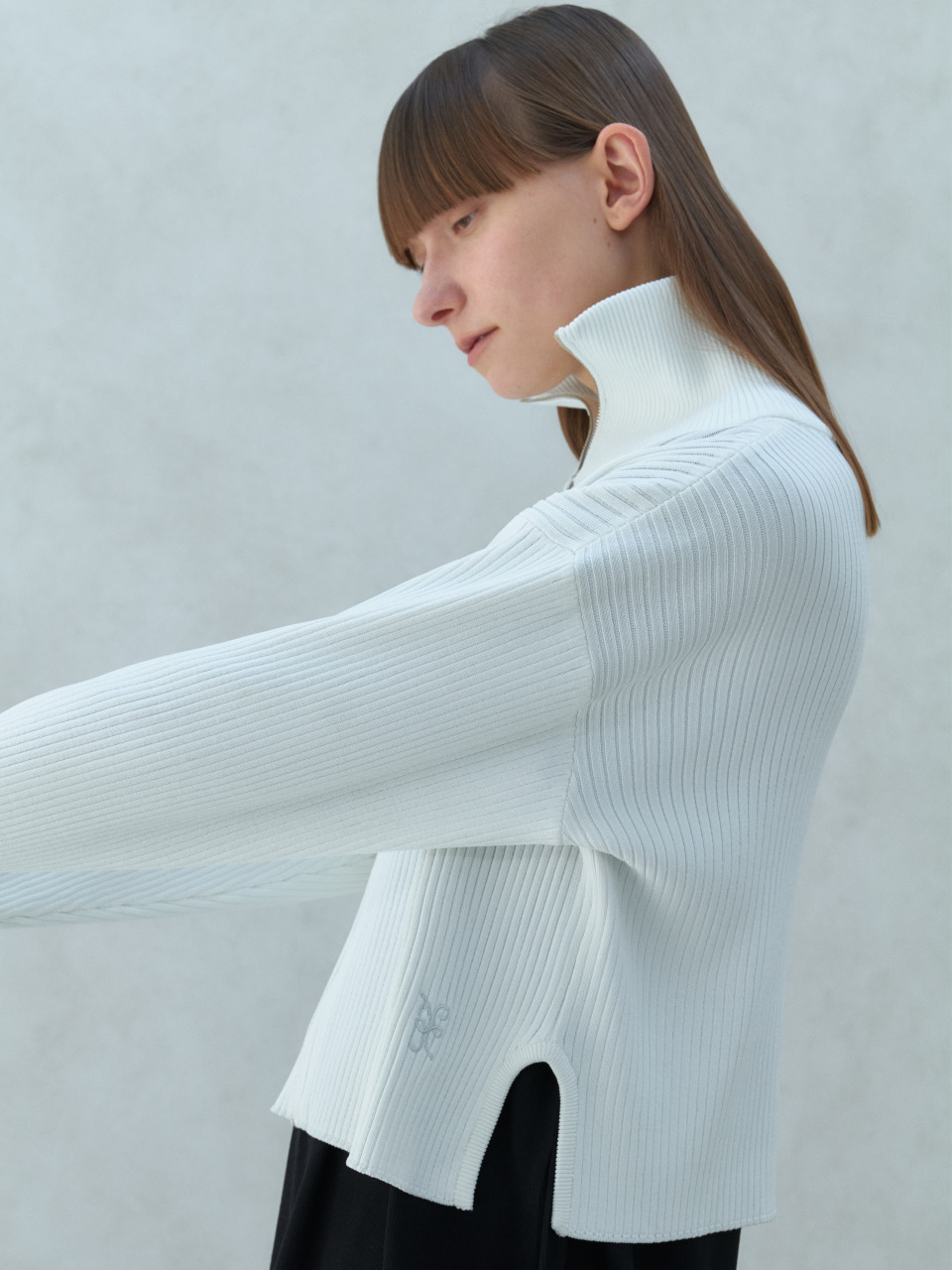 Valley Rib Cardigan_Ivory - 하고(HAGO)