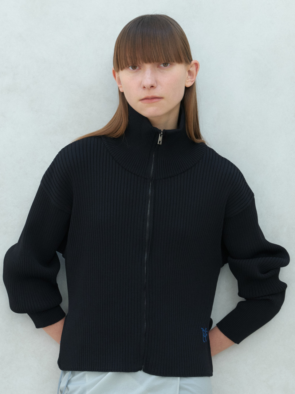Valley Rib Cardigan_Black - 하고