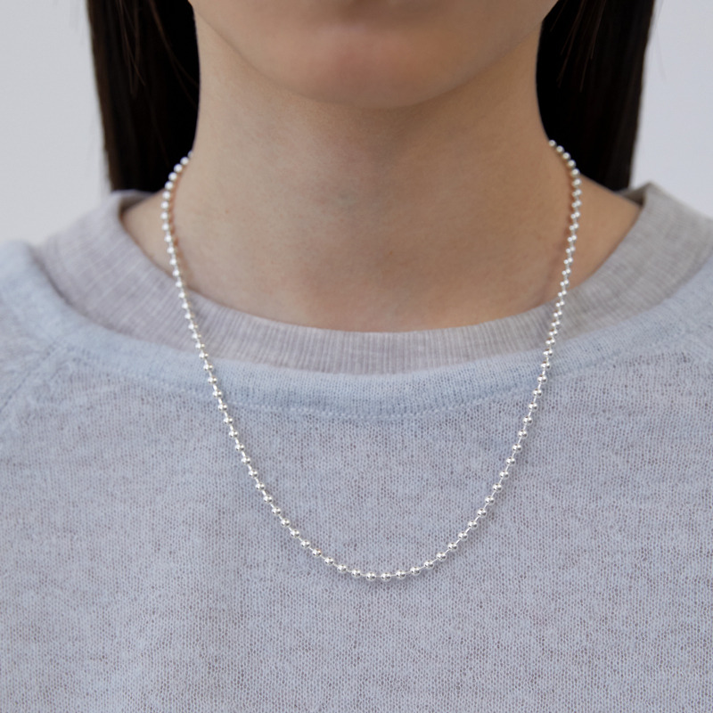 3mm ball necklace - 하고(HAGO)