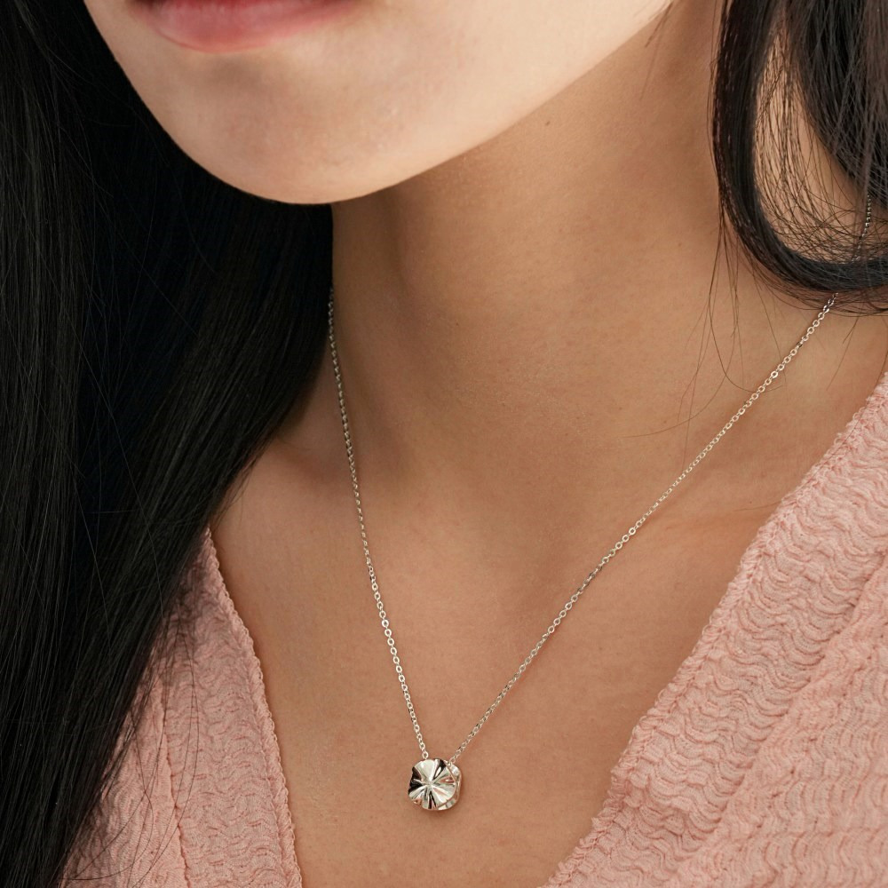 Circle wave necklace(40cm) - HAGO(하고)