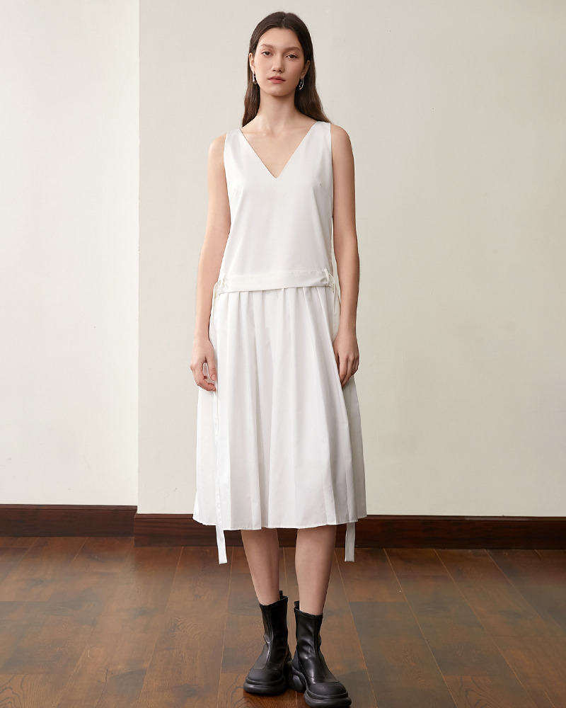 BA_Sleeveless belt design dress - 하고(HAGO)