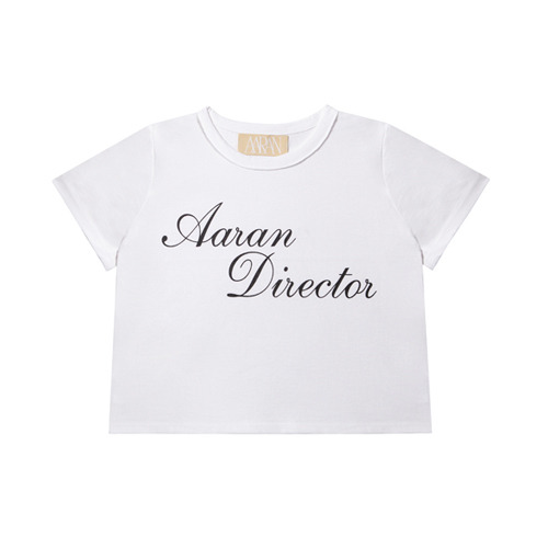 Aaran logo coolness crop top_white - HAGO(하고)