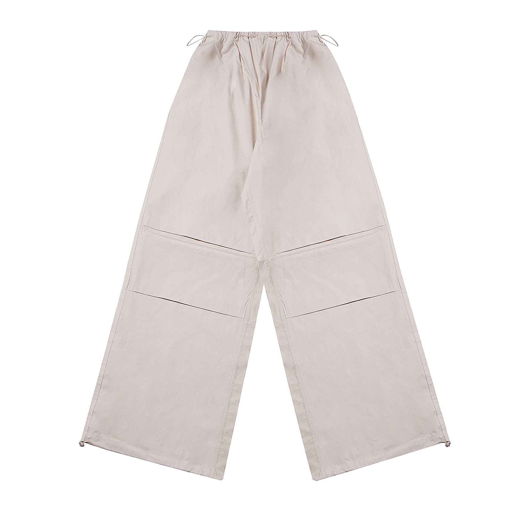 Cotton pin tuck wide pants_beige - 하고(HAGO)