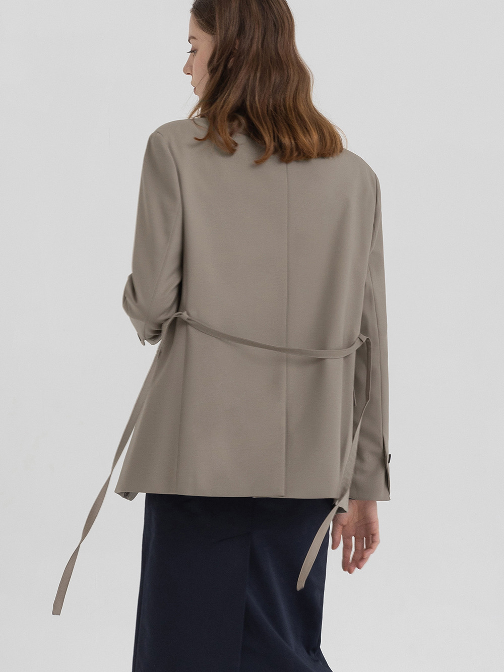 Wool String Lace Up Jacket (khaki) - 하고