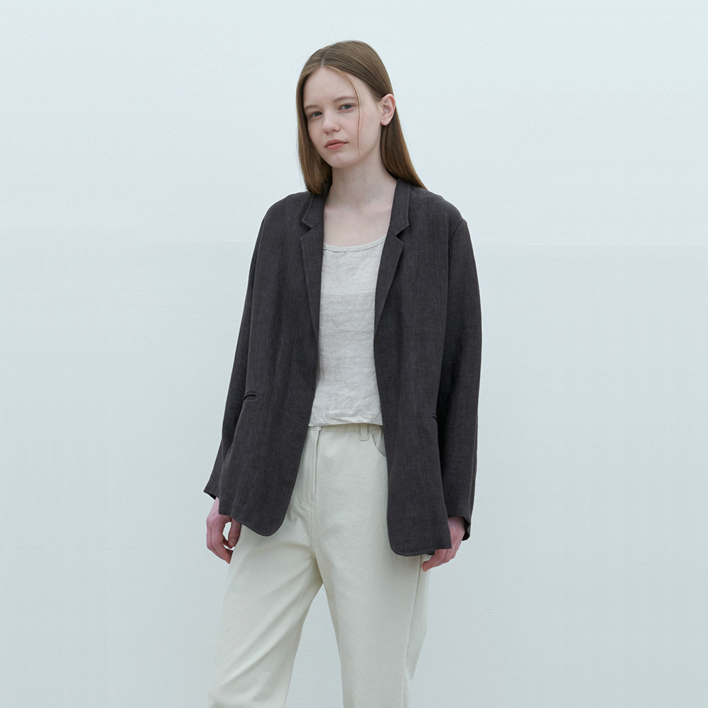linen jacket-gray - HAGO(하고)