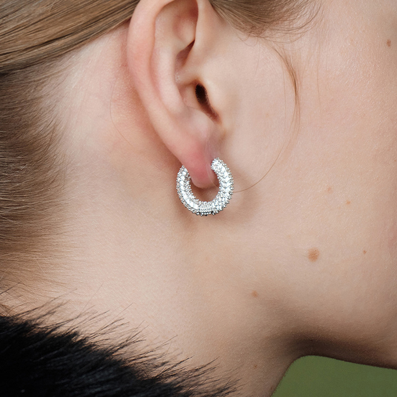 Shiny Ring Hoop Earrings - HAGO(하고)