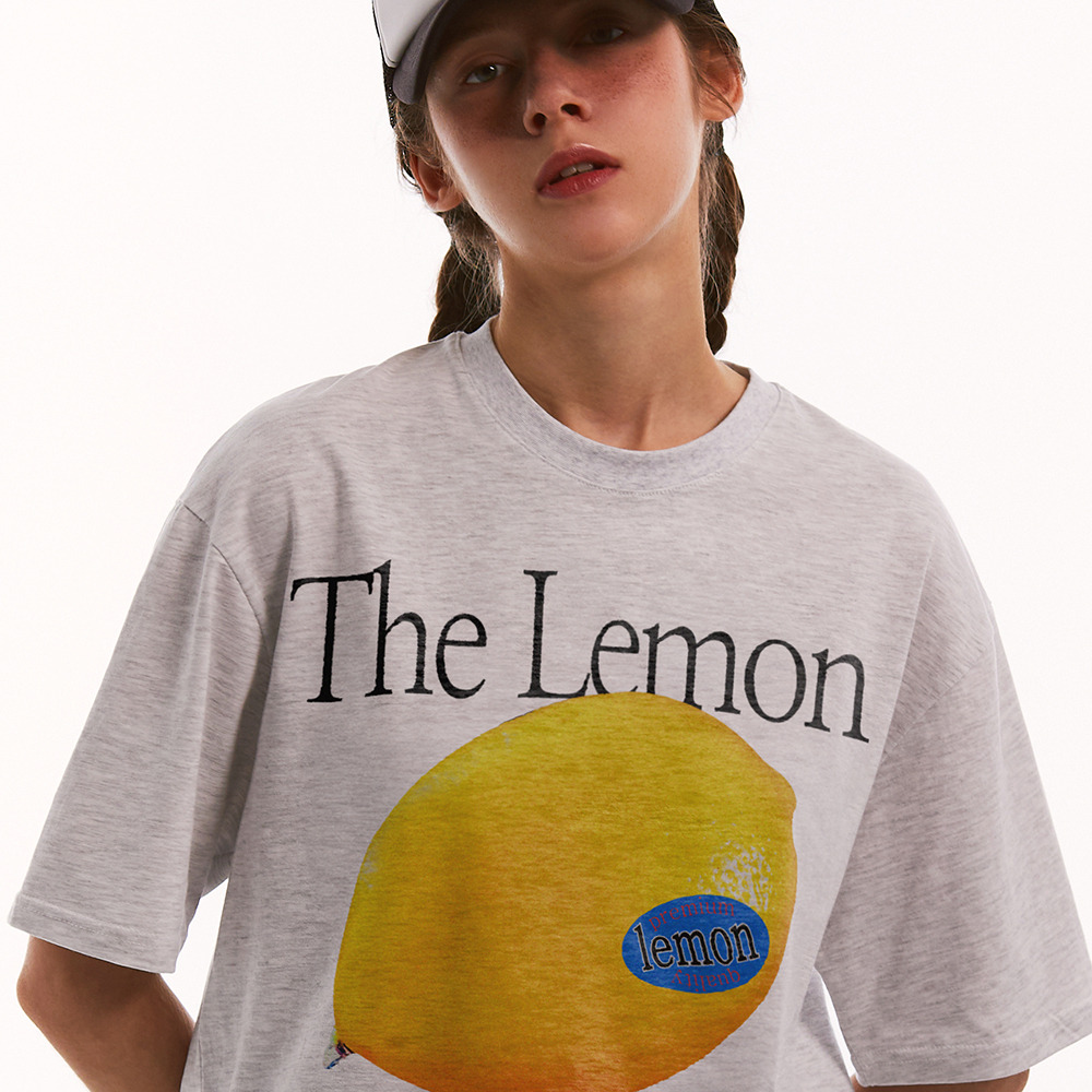 COLOR LEMON OVERFIT TEE(LIGHT MELANGE) - HAGO(하고)