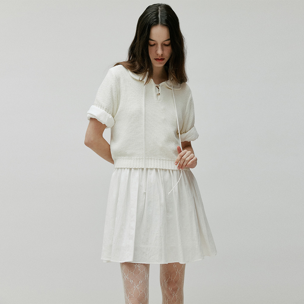 PUFF COLLAR KNIT_IVORY - 하고