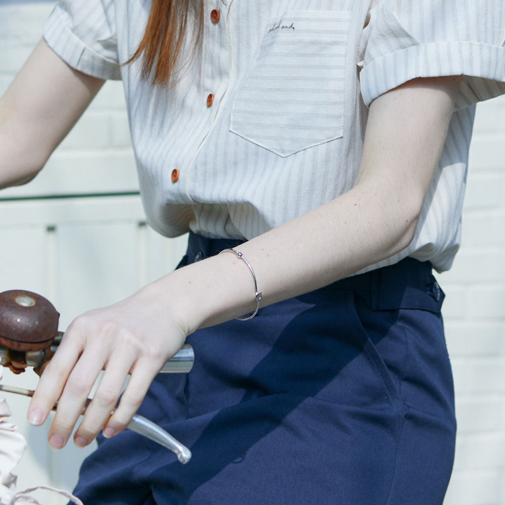 Loop clean bracelet - silver - HAGO(하고)