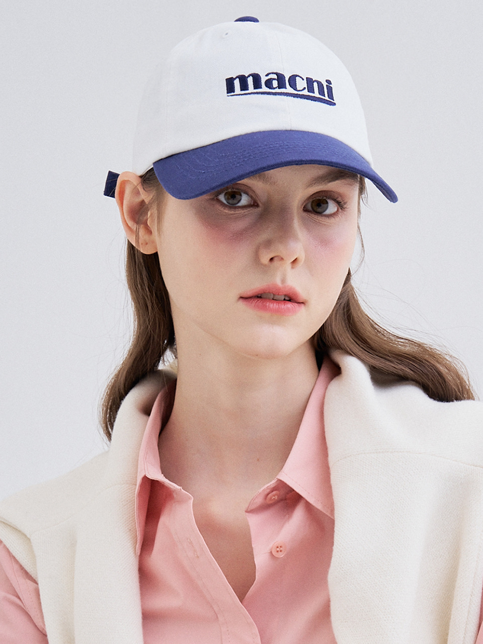 SIGNATURE LOGO MIX BALL CAP_NAVY - HAGO(하고)