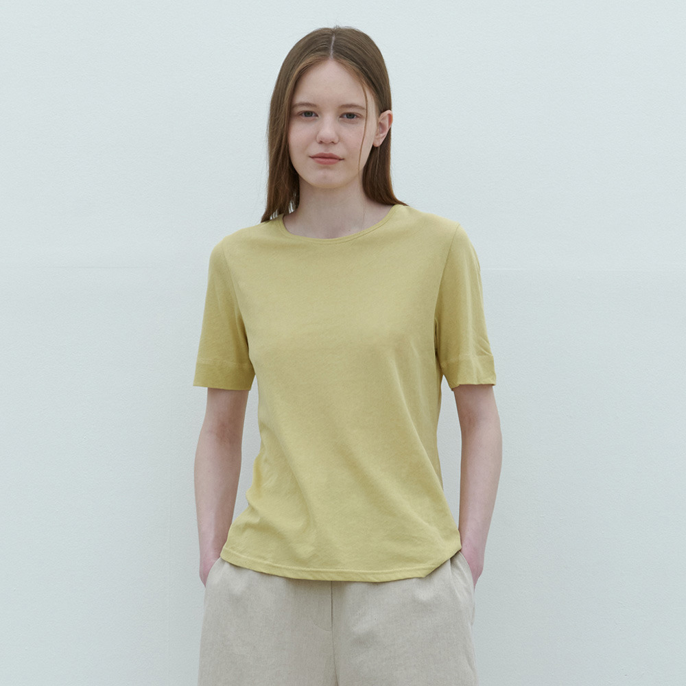 basic cotton t-shirt-lemon - HAGO(하고)