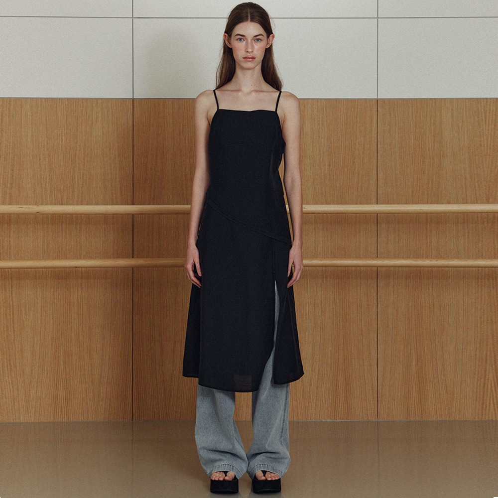 sheer slit layered ops (black) - HAGO(하고)