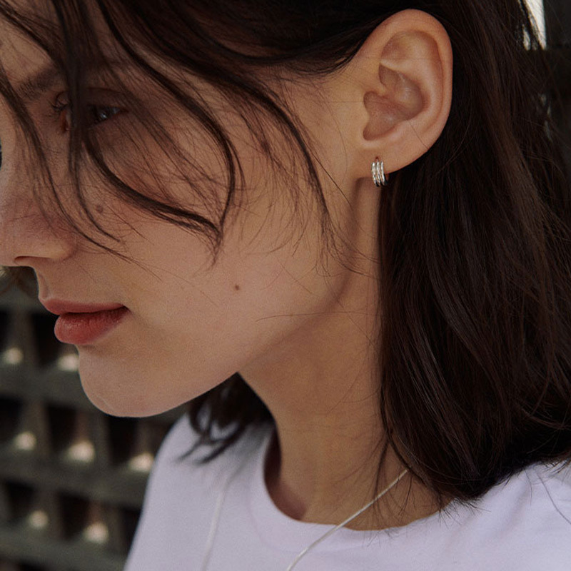 Deux.silver.183 / fort earring - 하고(HAGO)