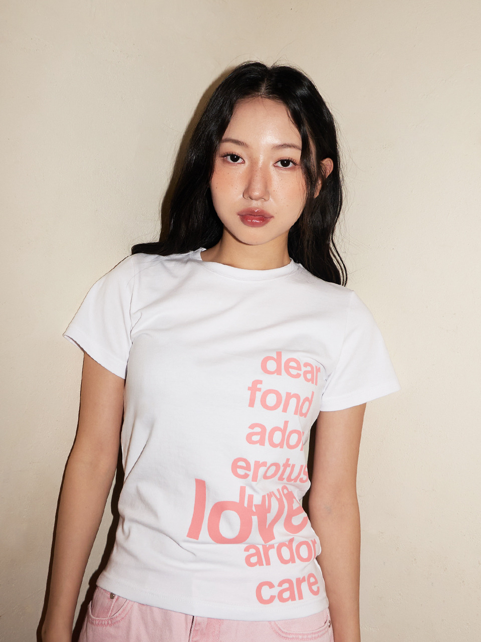 Lettering T-Shirts, White - HAGO(하고)