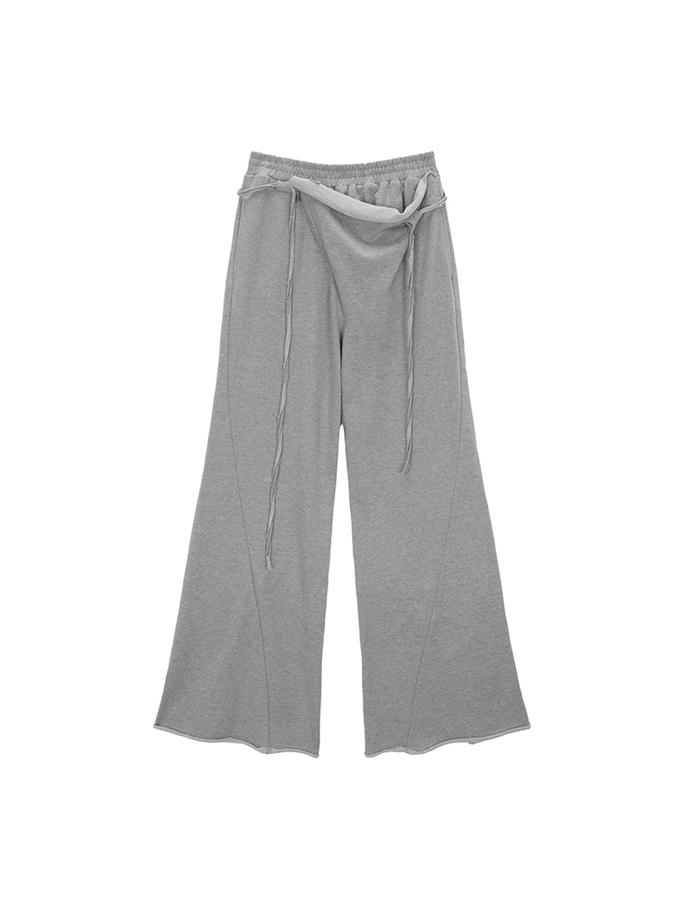 WRAP POINT STRING SWEATPANTS IN GREY - 하고