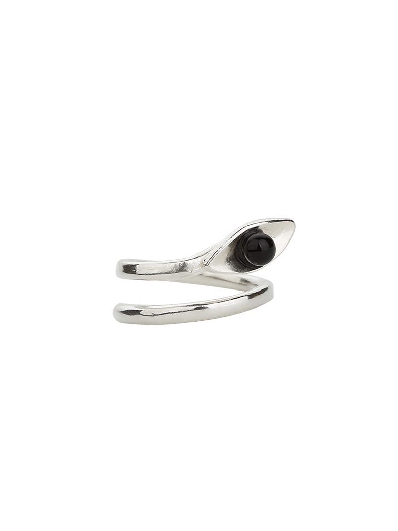 REBBLE LEAF RING(BLACK) - HAGO(하고)