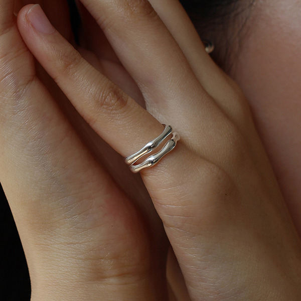 [Silver 925] Bamboo Baby Open Ring (SILVER) - HAGO(하고)
