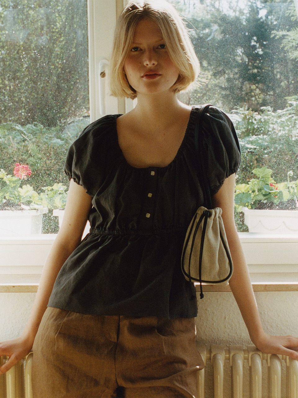 Linen Puff BL_(Charcoal) - HAGO(하고)