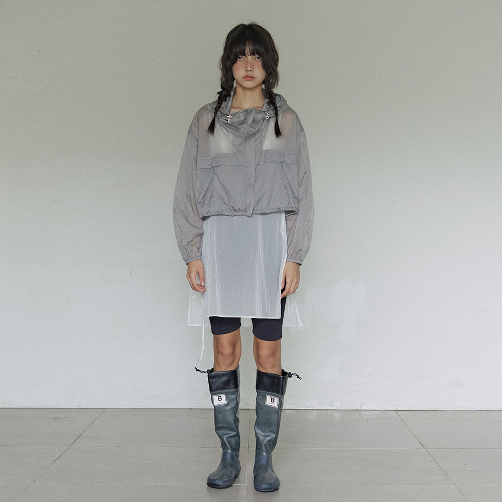 Crease wind breaker / Cool grey - HAGO(하고)