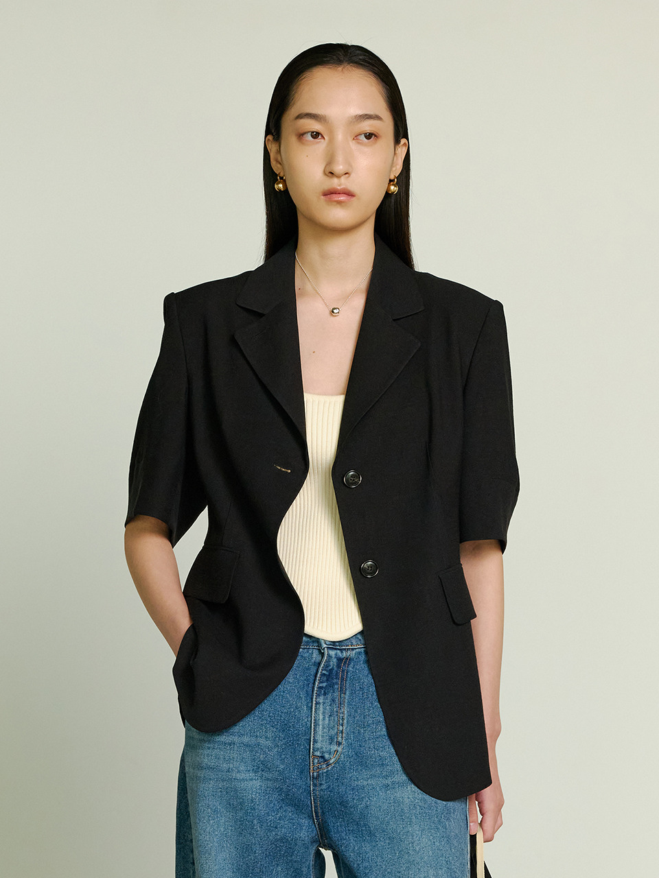 Rustling: Rustling Jacket_Black - HAGO(하고)