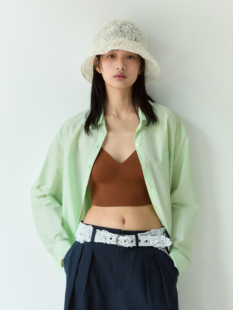 [2차] Pear Cotton Shirt (Light Mint) - HAGO(하고)