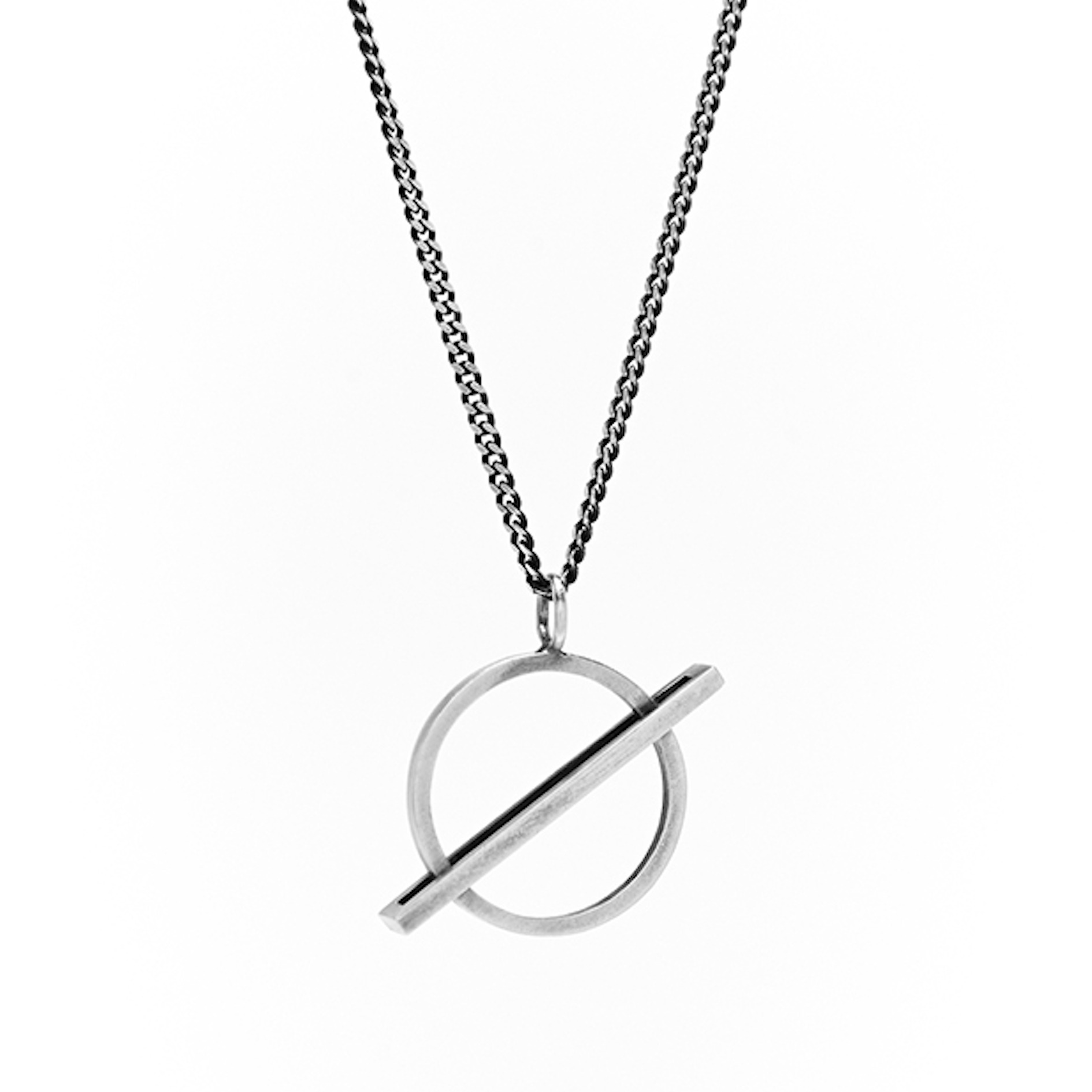 Bold line circle pendant - 하고(HAGO)