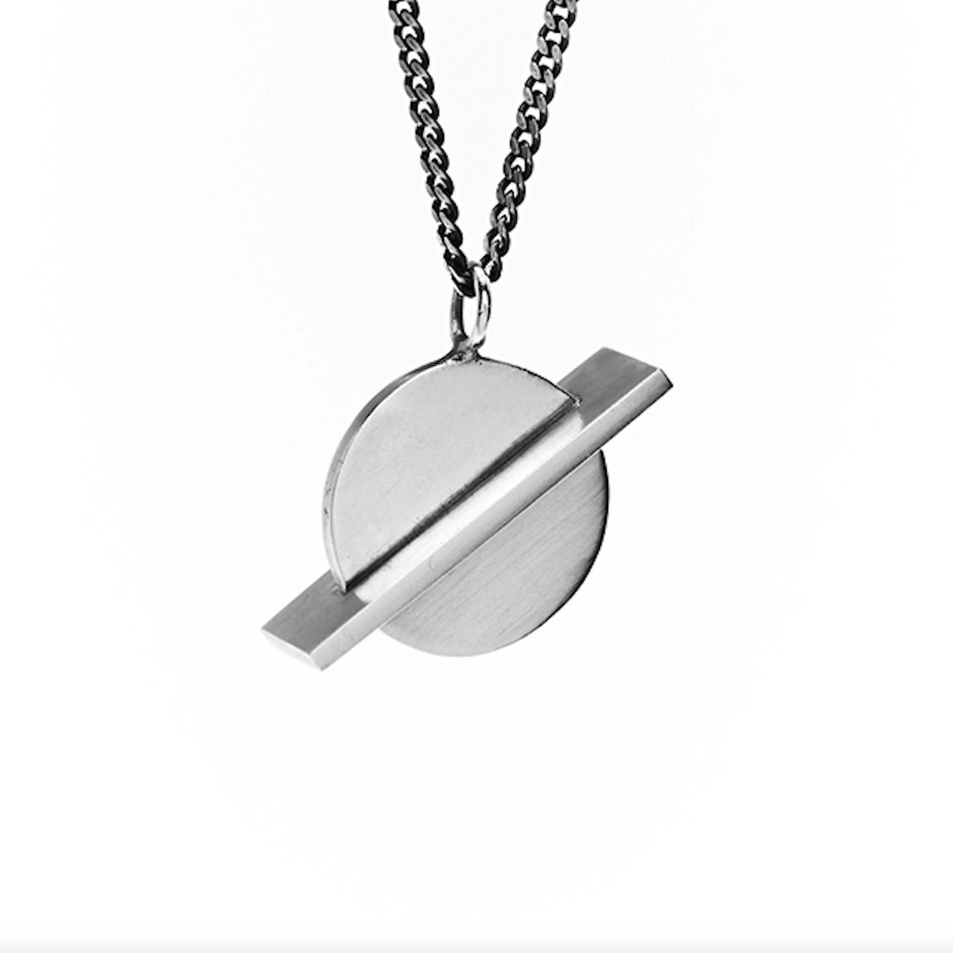 Bold line solid circle pendant - HAGO(하고)