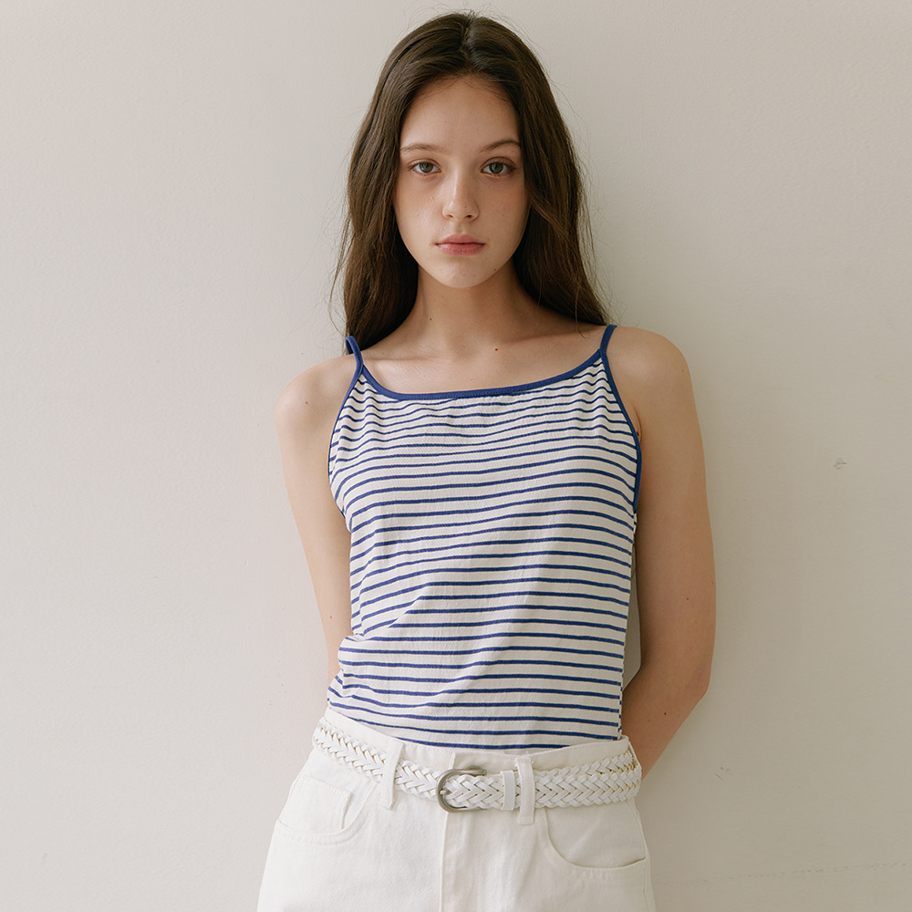 Stripe Cotton Sleeveless - Blue - HAGO(하고)