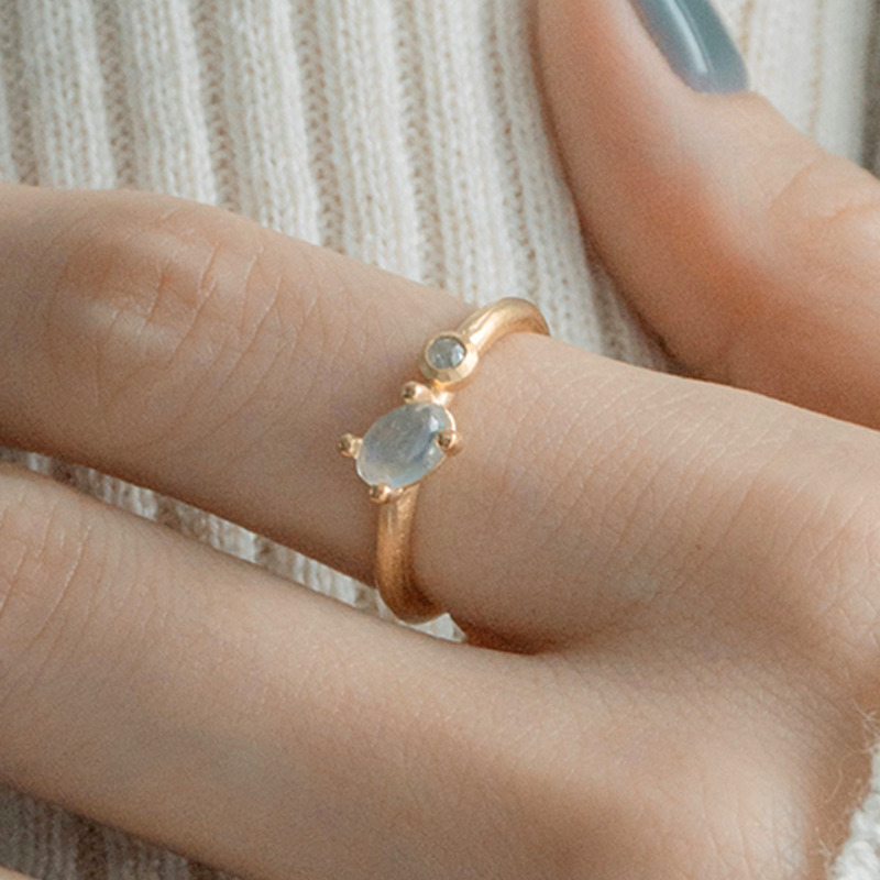 Blue Star Dia Ring - Gold vermeil ver. - HAGO(하고)