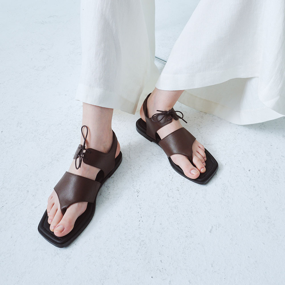 Andy lace sandals(Brown) - HAGO(하고)