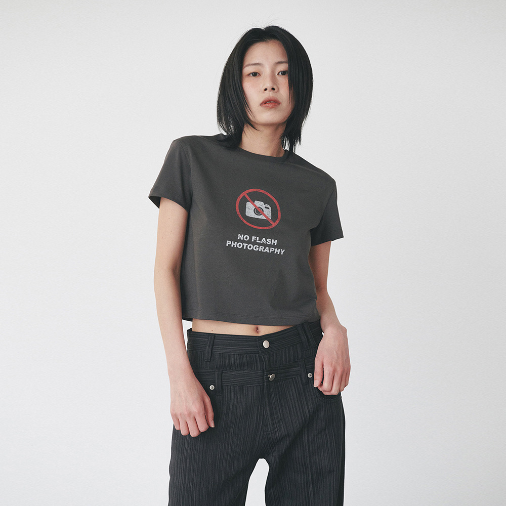 NO FLASH TEE - CHARCOAL - HAGO(하고)