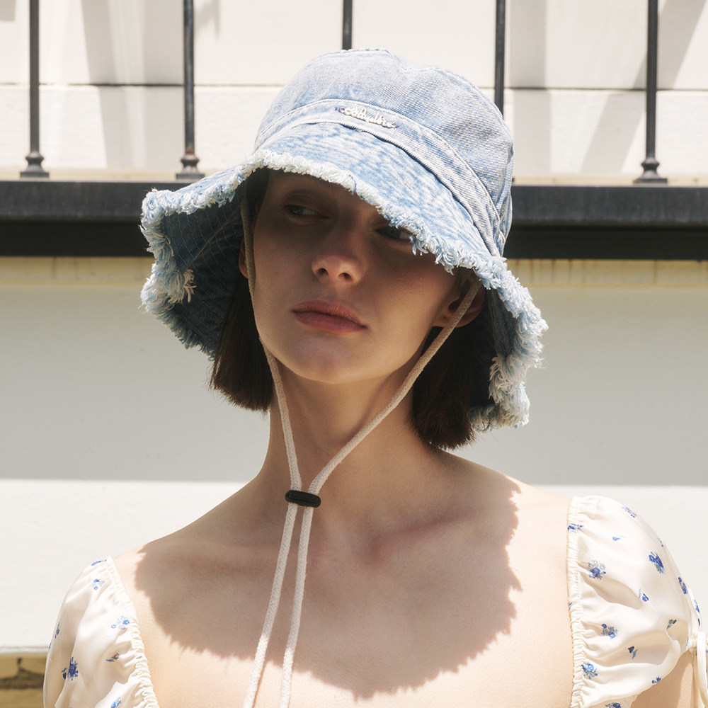 Denim Bleaching Safari Hat (3 Colors) - 하고(HAGO)