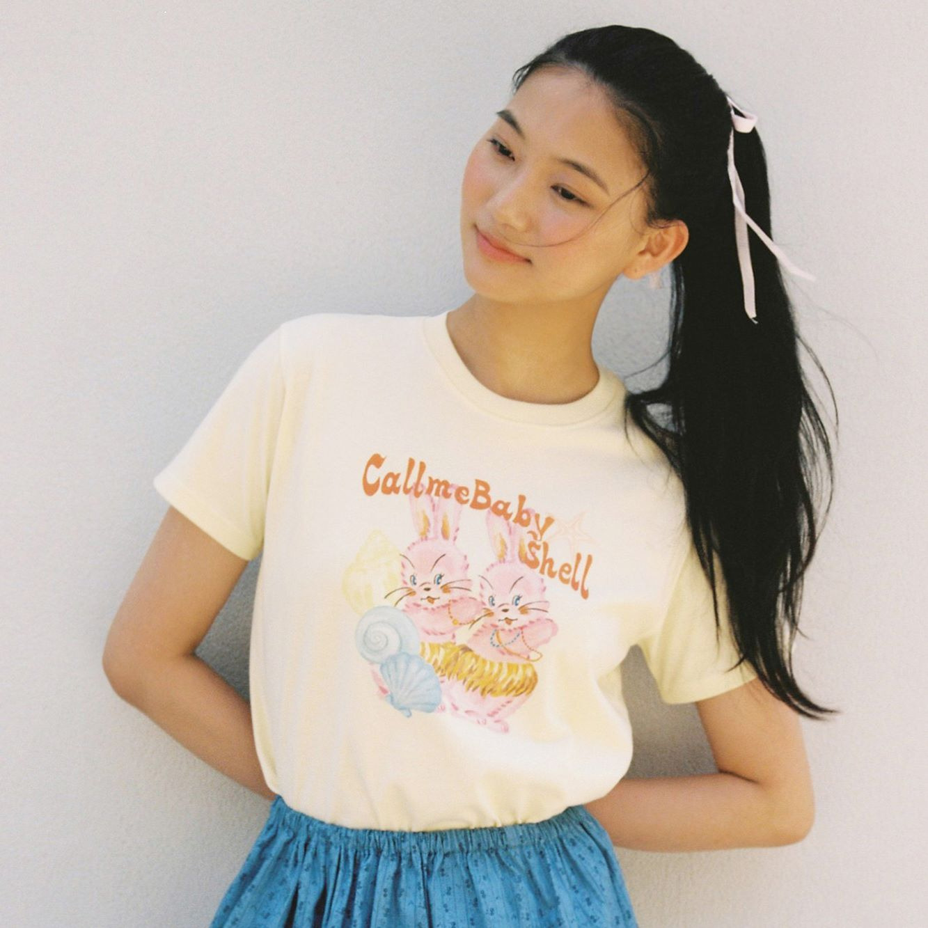 Shell Cropped Tee _ 2 Color - 하고(HAGO)