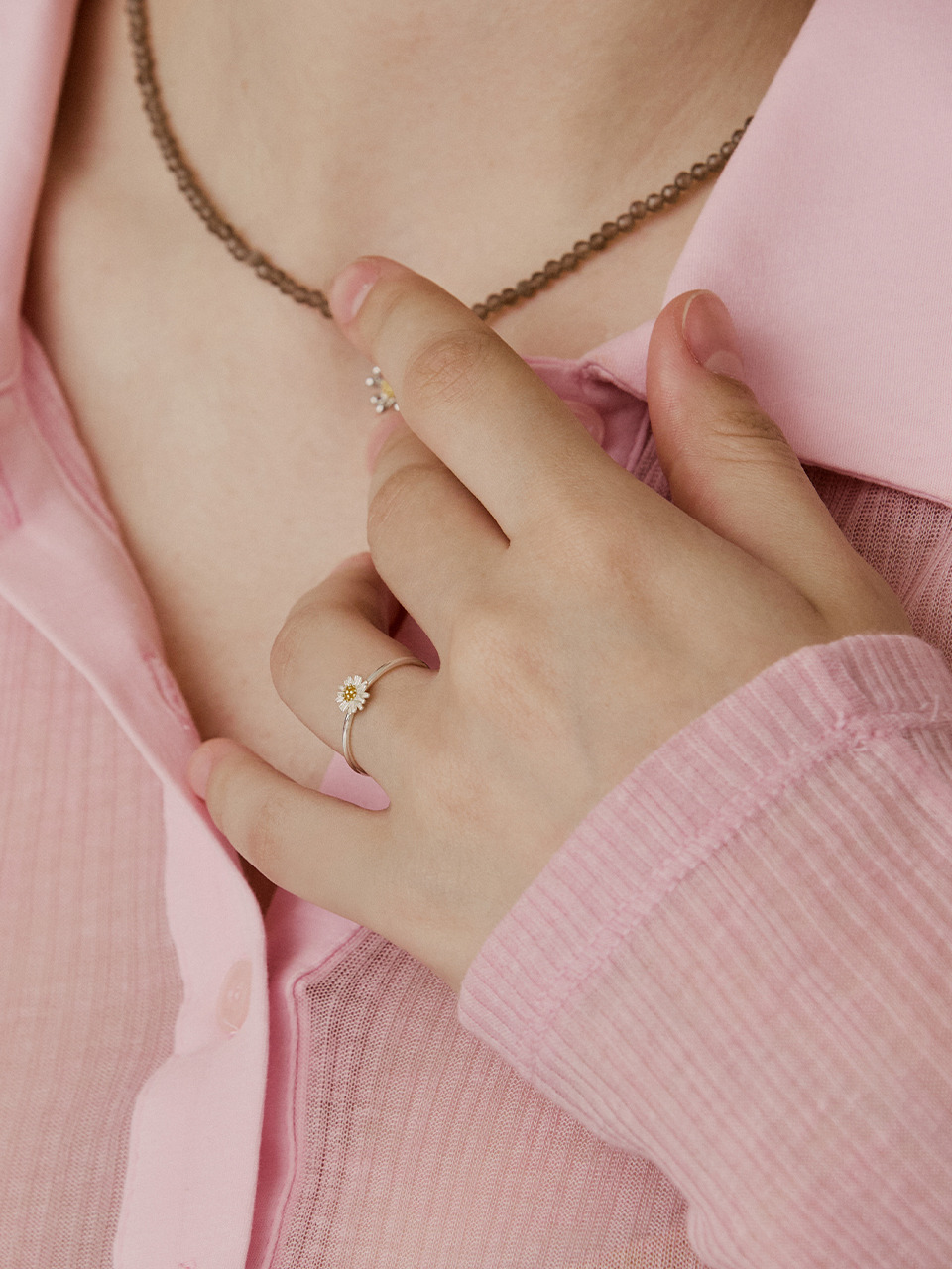[주얼리특가][925 Silver] Petit Daisy Ring_VH2435RI001M - HAGO(하고)