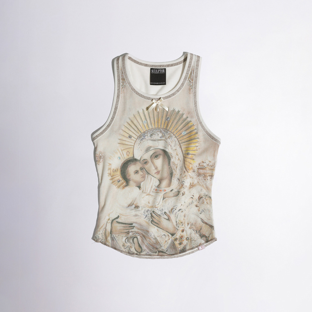 Maria Tear Drop Tank Top Dirty Peach/Raw - HAGO(하고)