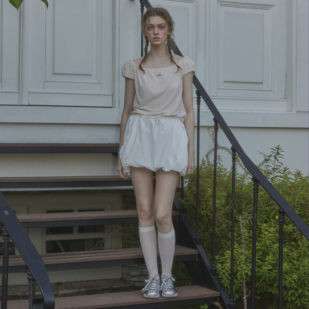 STRING BALLOON MINI SKIRT_2COLOR - HAGO(하고)