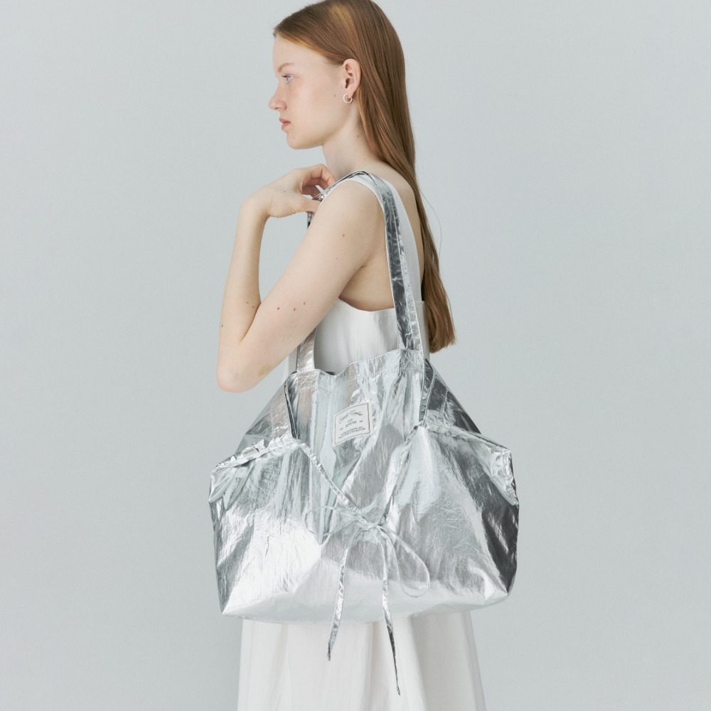 metallic city bag - silver - HAGO(하고)