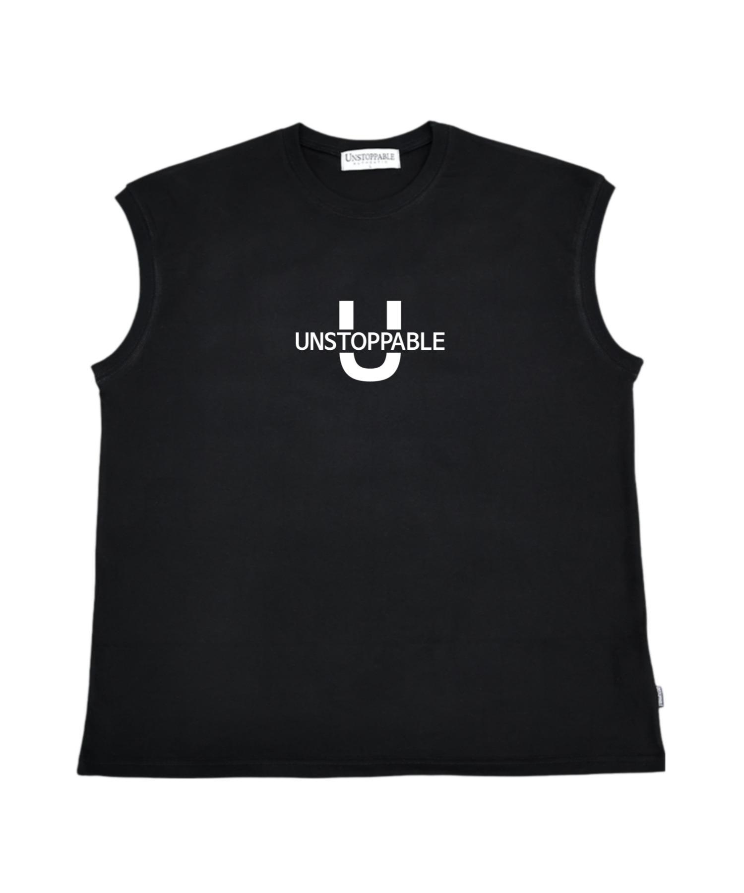 UNSTOPPABLE U 언스탑퍼블 U로고 슬리브리스 나시티 - 하고