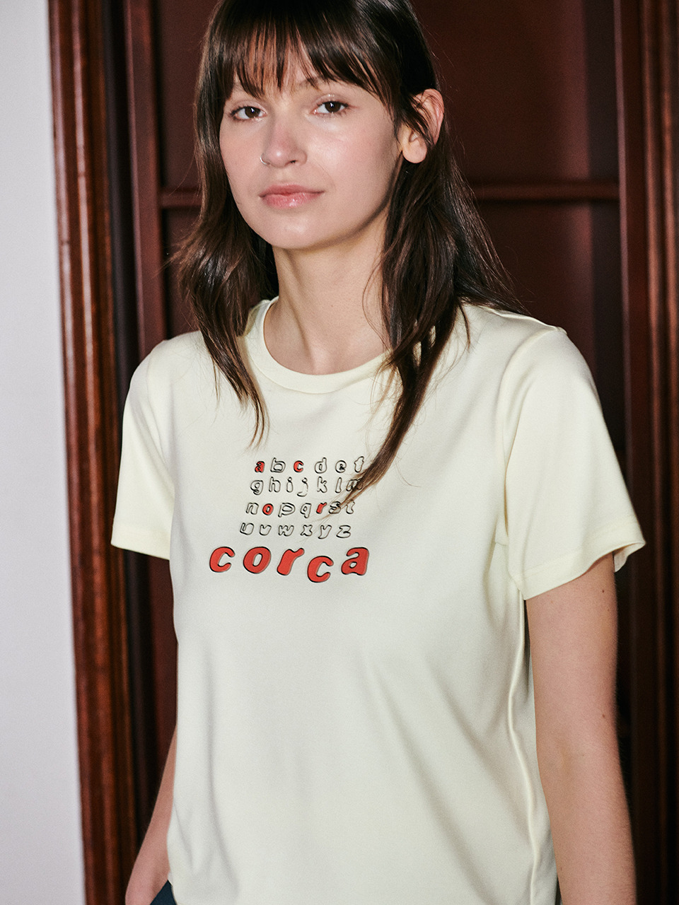 Alphabet Corca Tee Yellow - HAGO(하고)