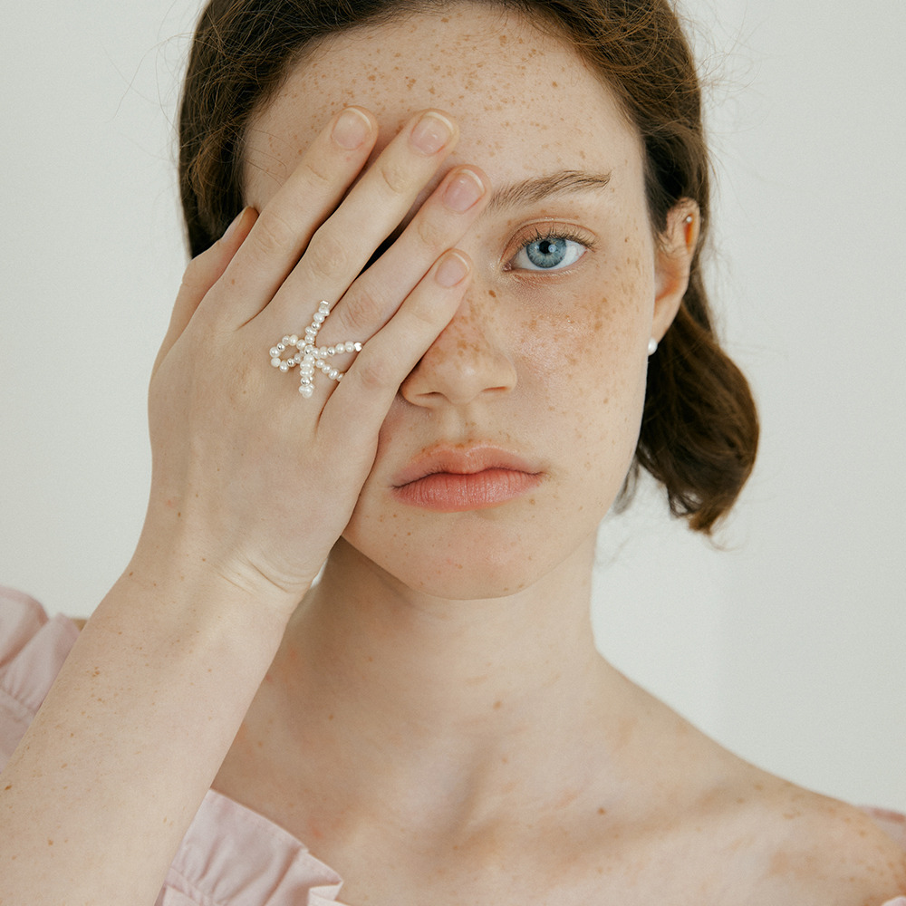 Pearl Ribbon Ring - HAGO(하고)