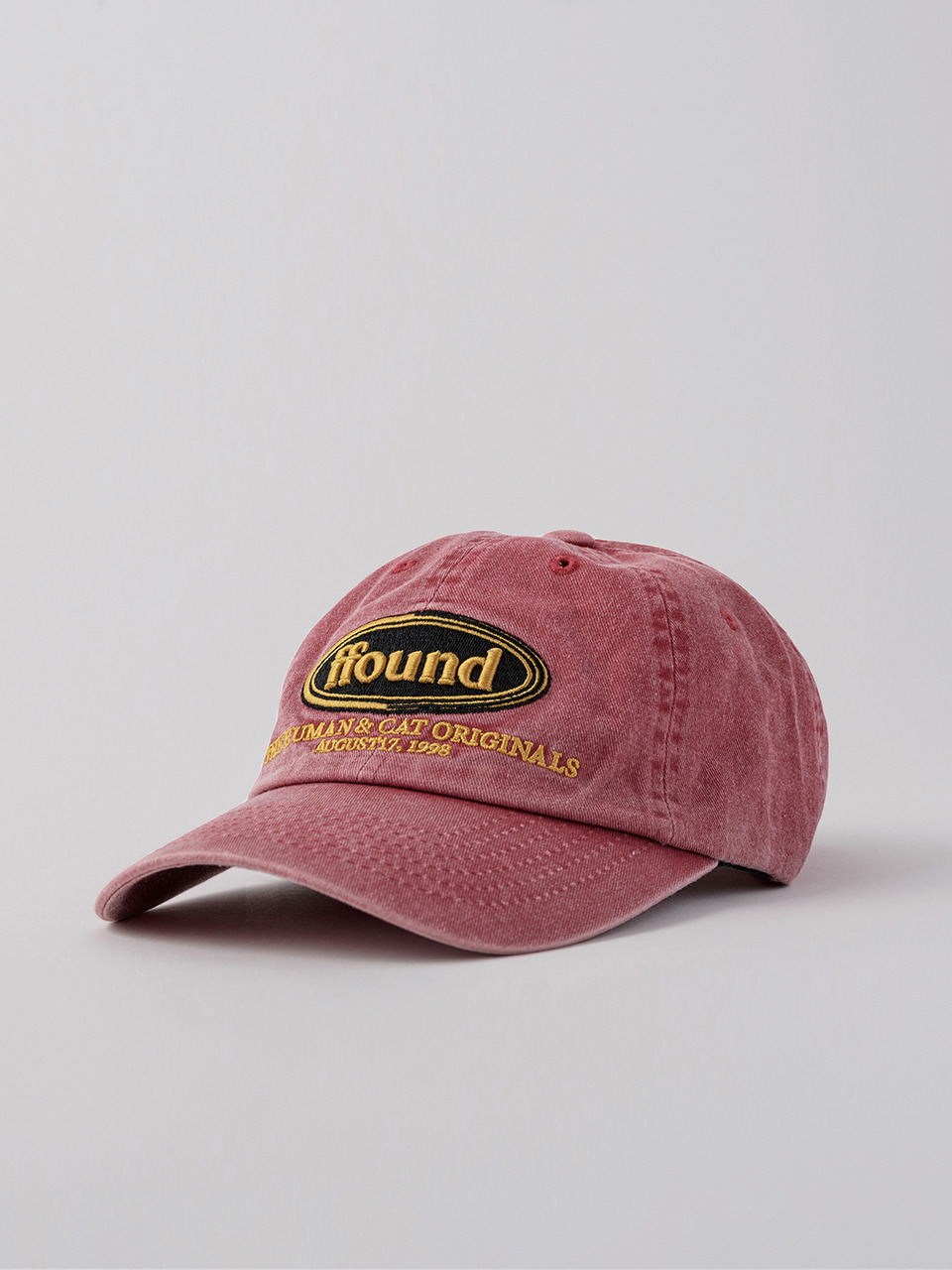 FFOUND SUNFADED WASHED VINTAGE BALL CAP_DYED RED - 하고