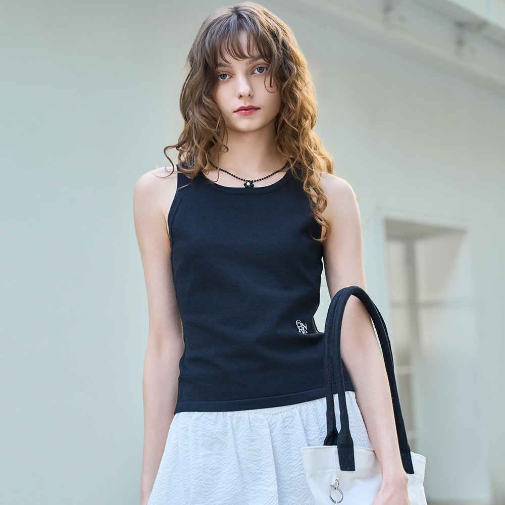 WOMAN GNRL 니트 탱크 톱 슬리브리스 [BLACK] / WBD2L05537 - 하고(HAGO)