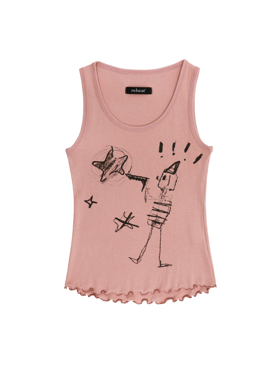 KITSCH DRAWING SLEEVELESS_PINK - HAGO(하고)