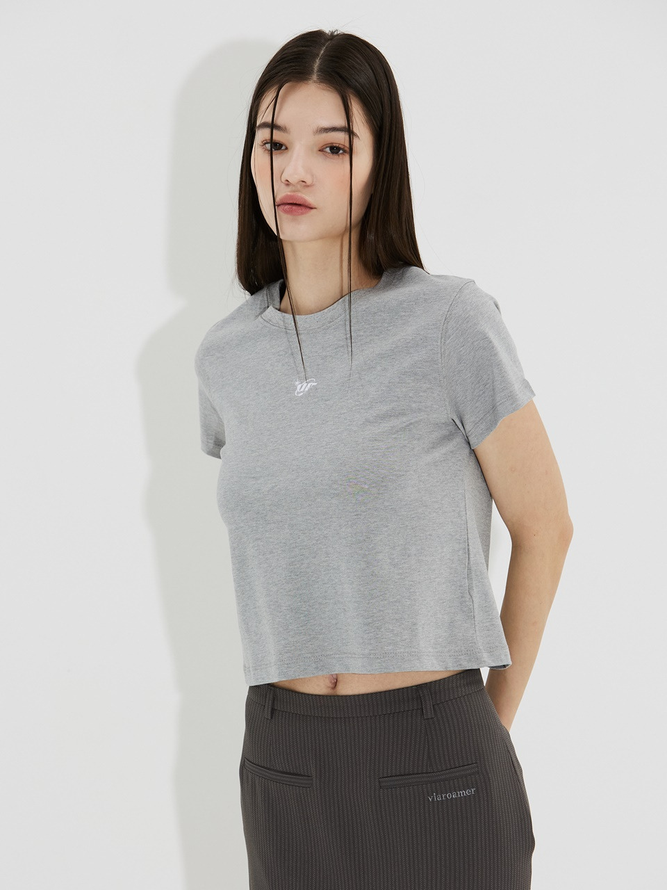 Basic T-shirt - Gray - HAGO(하고)