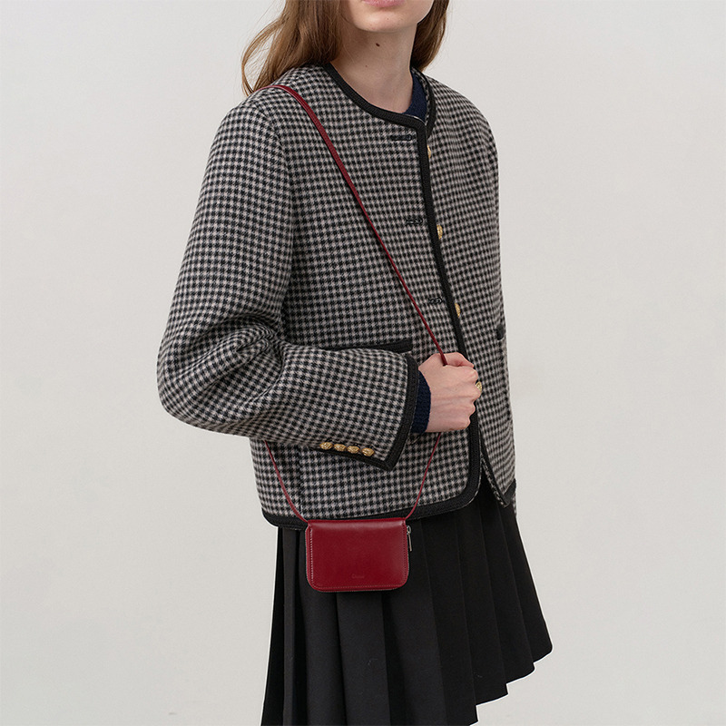 ESSENTIAL MINI CARD BAG BURGUNDY_UDBA4E210R2 - 하고