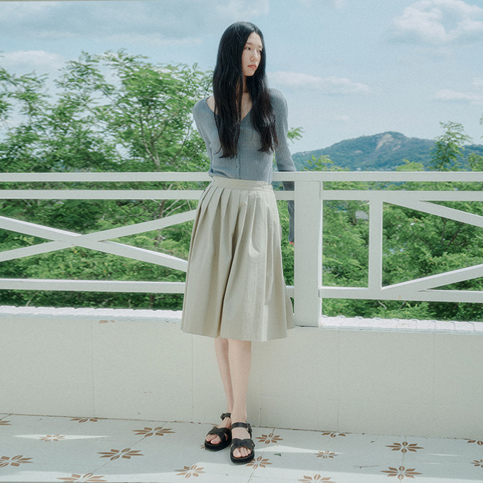 LOOP PLEATS HALF SKIRT_3Colors - HAGO(하고)